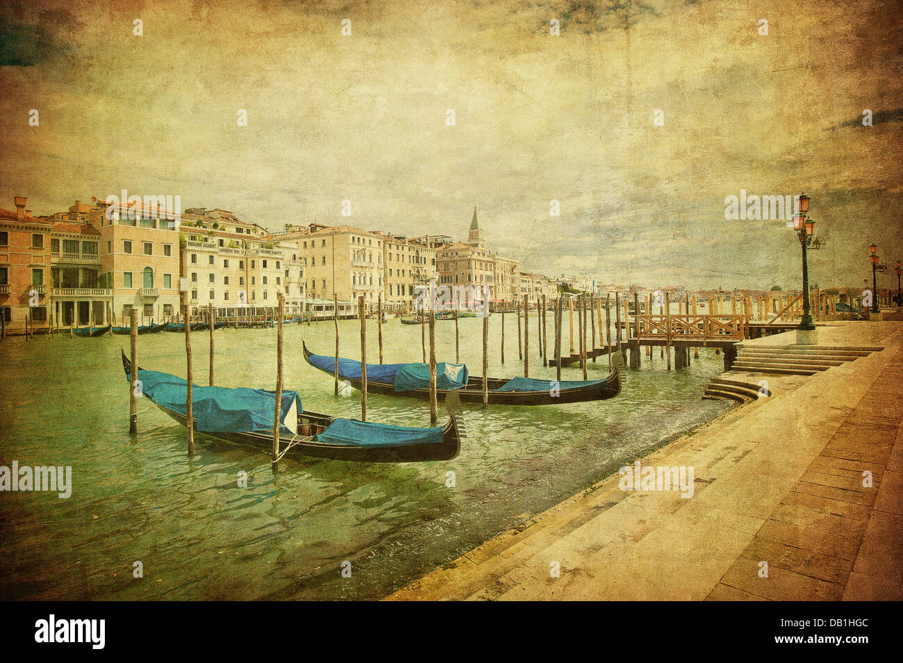 Vintage image of Grand Canal, Venice Stock Photo - Alamy