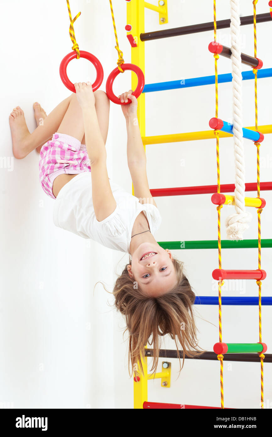 School children gym rope hi-res stock photography and images - Alamy