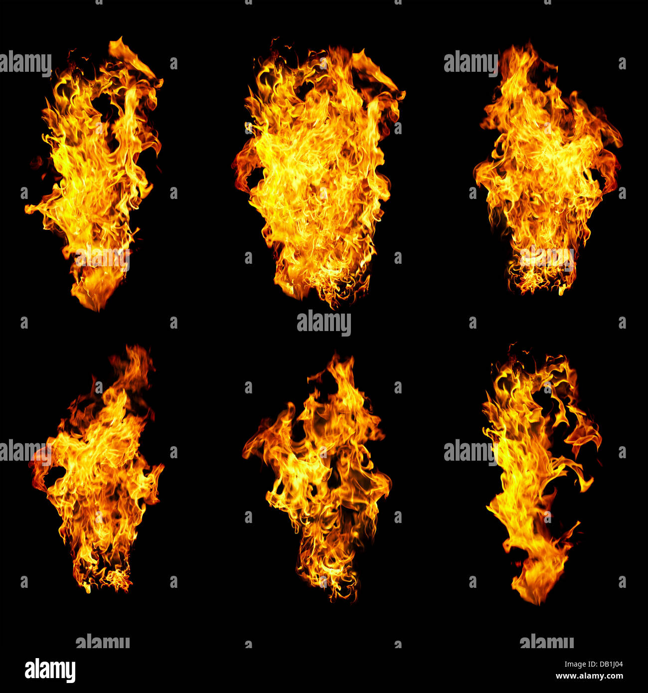 Fire photo on a black background Stock Photo - Alamy