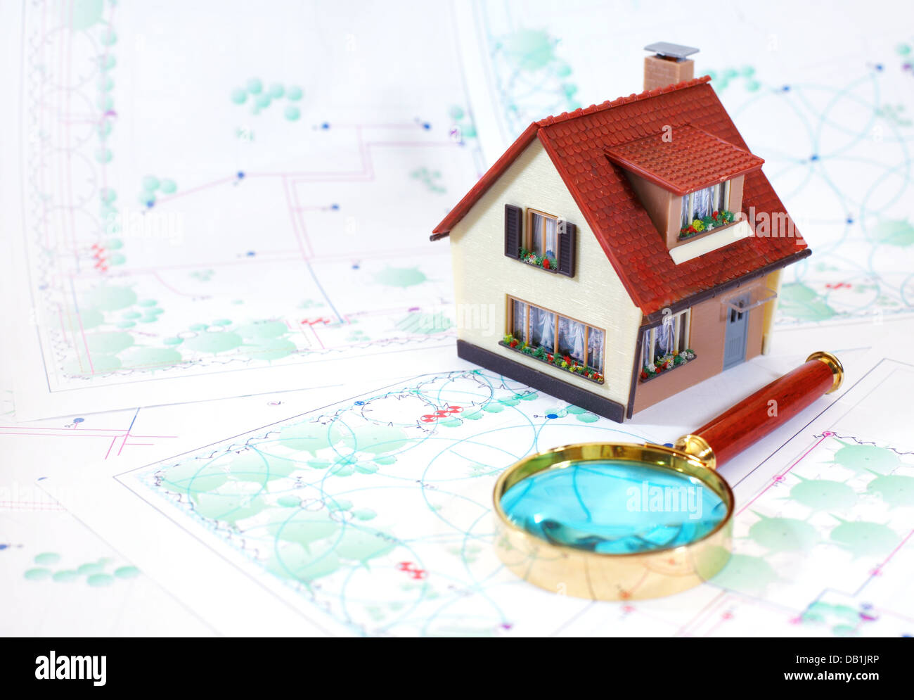 Two-storeyed small house Stock Photo - Alamy