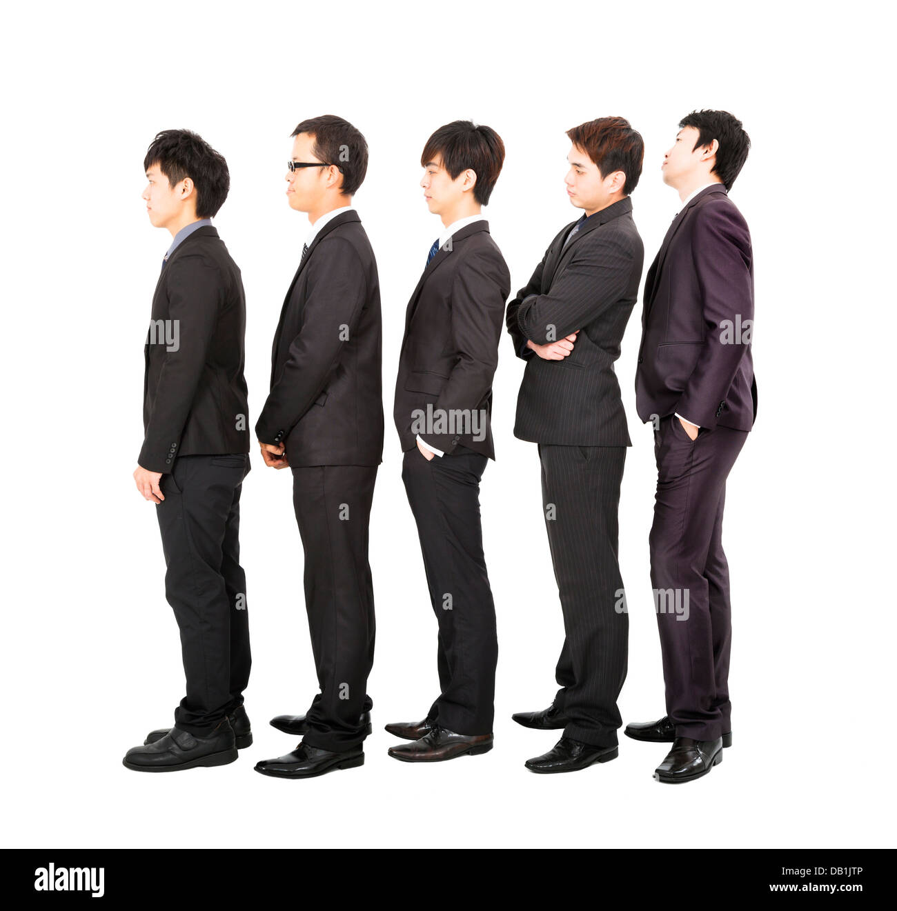 business people standing in a line and waiting Stock Photo - Alamy