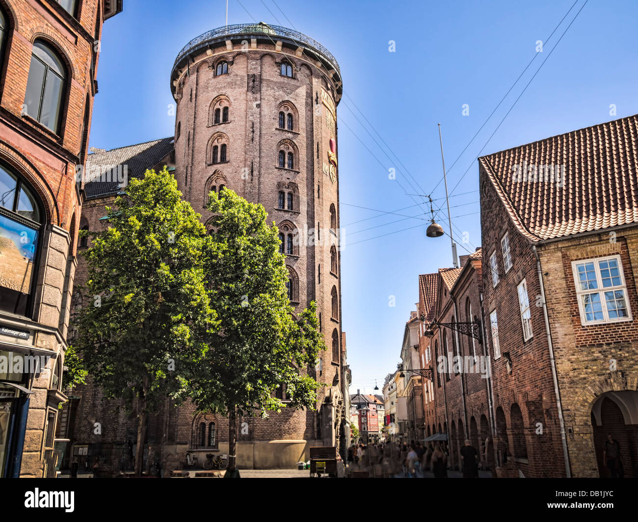 Round Tower located at old Copenhagen, Denmark Stock Photo - Alamy