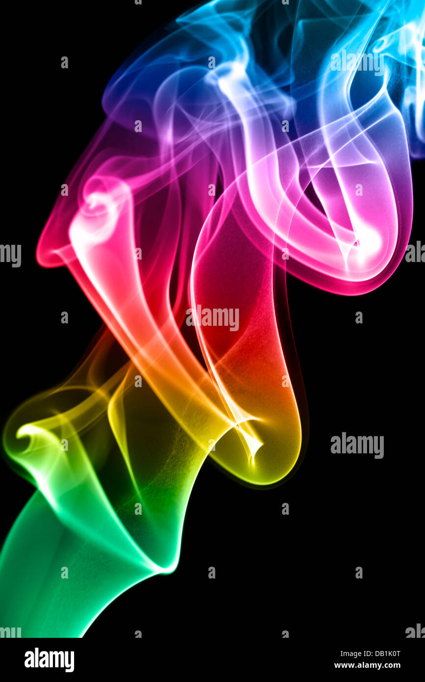 Coloured smoke black background hi-res stock photography and images - Alamy
