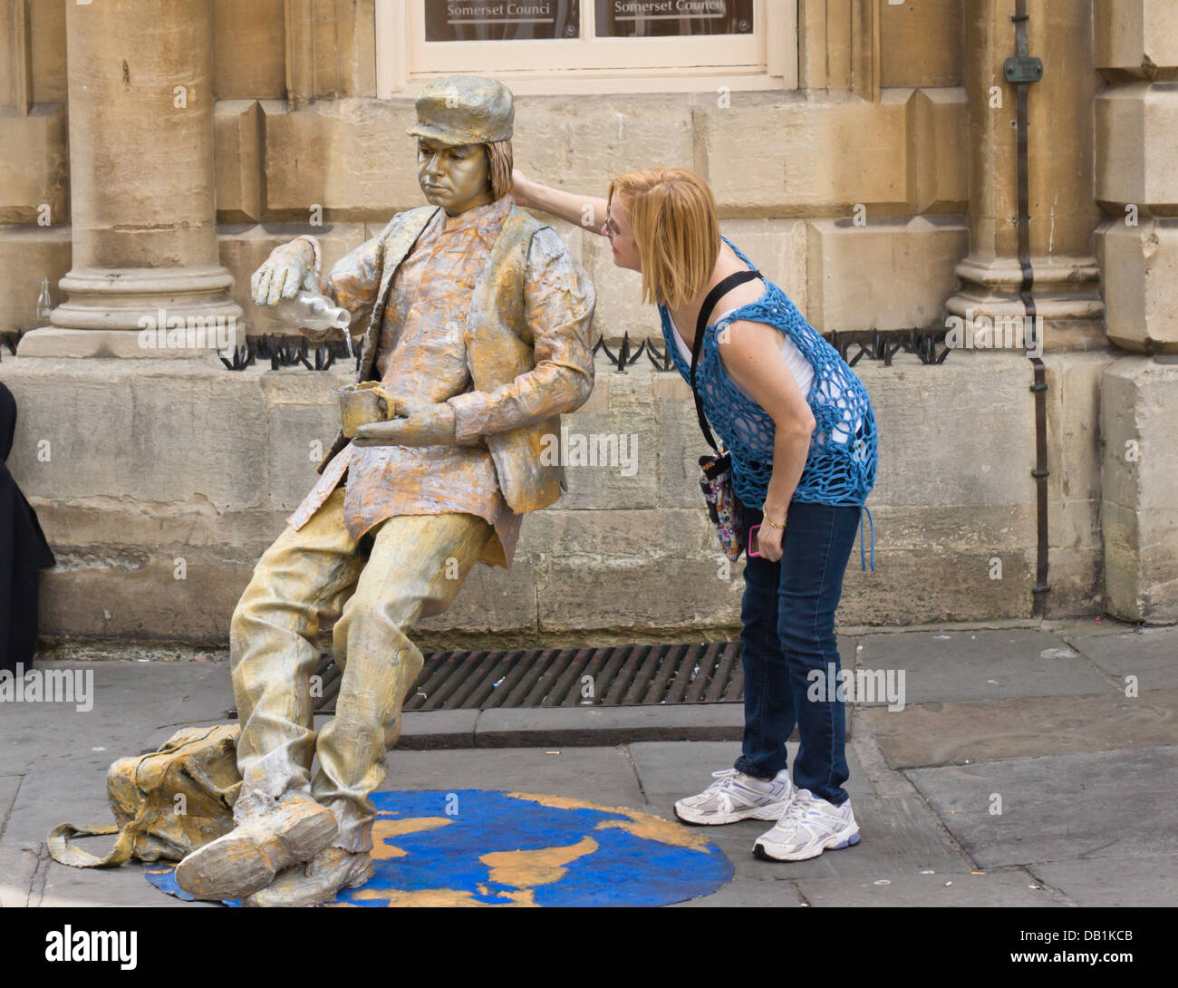 Street entertainers or Busker's in the City of Bath England UK. A very ...