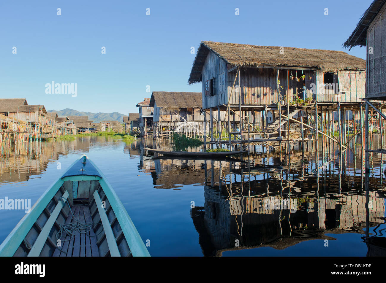 Floating village at Inle Lake, Myanmar Stock Photo - Alamy