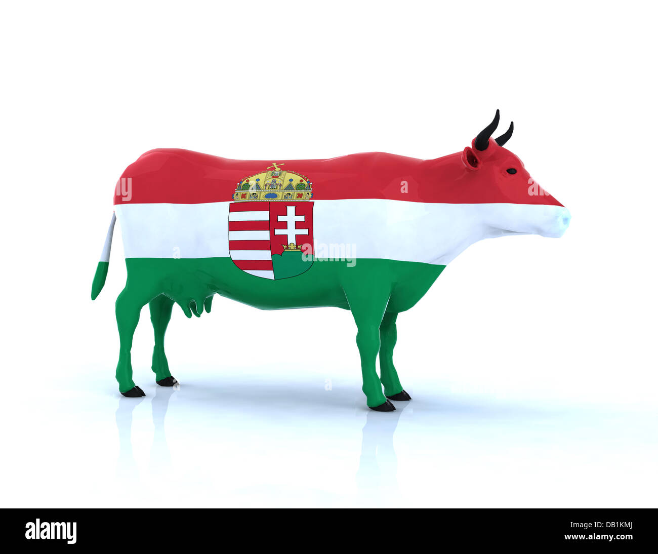 hungarian cow 3d illustration Stock Photo - Alamy
