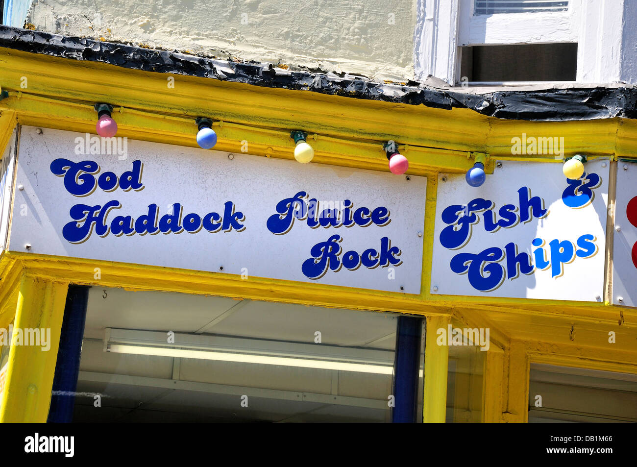 Fish chip shop seaside town hi-res stock photography and images - Alamy