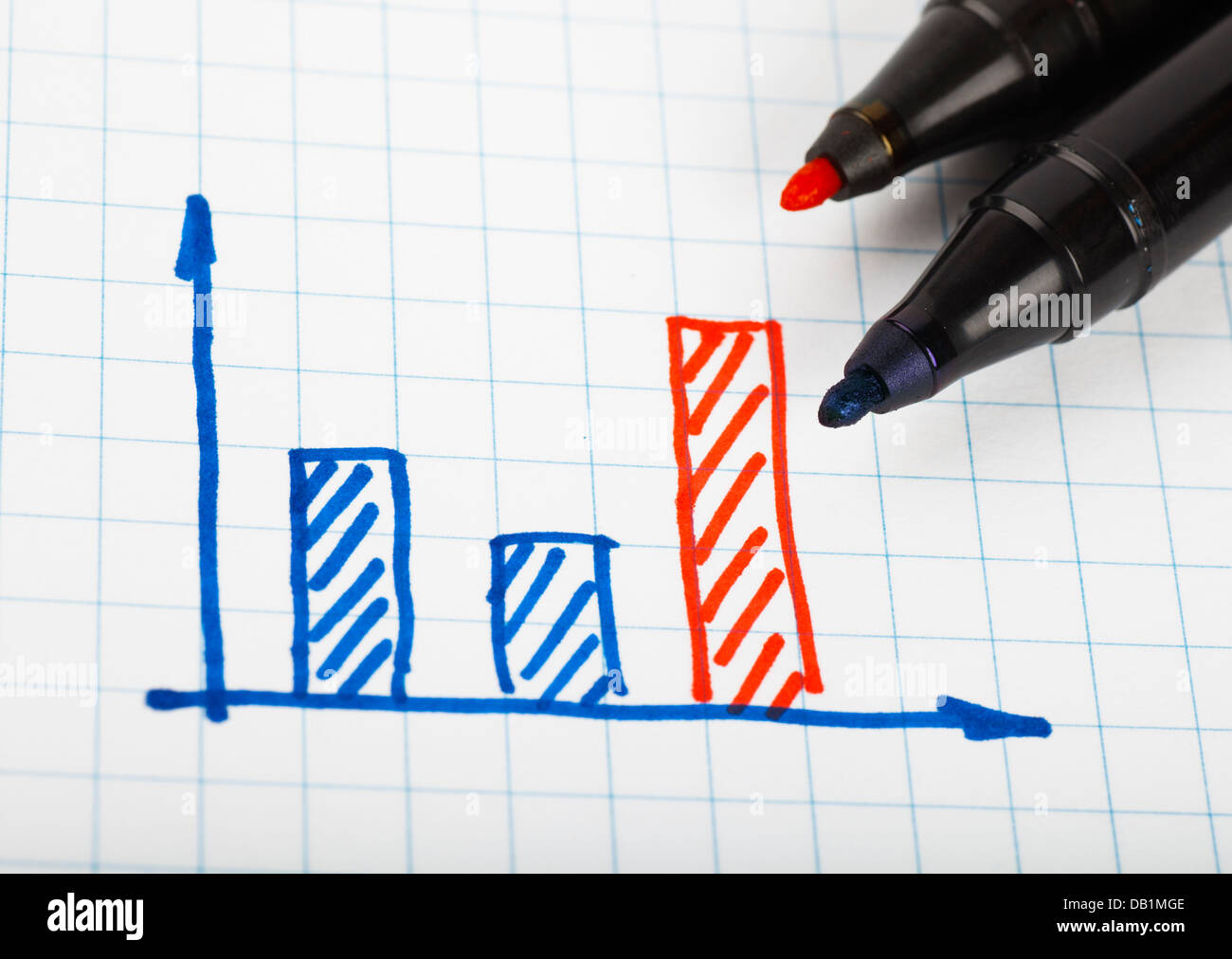 Hand drawing chart Stock Photo - Alamy