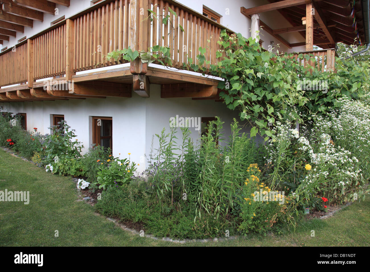 garden and balcony at a Bavarian farm house. Photo by Willy Matheisl ...
