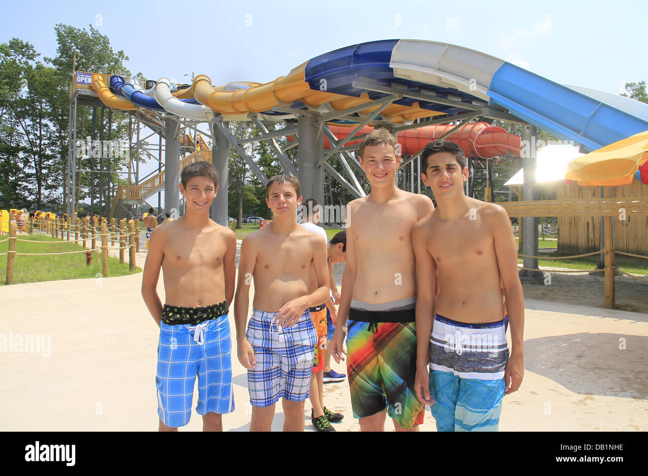 July 19, 2013 - U.S. - Friends Ryan Moore, Tyler Sessa, a friend and ...