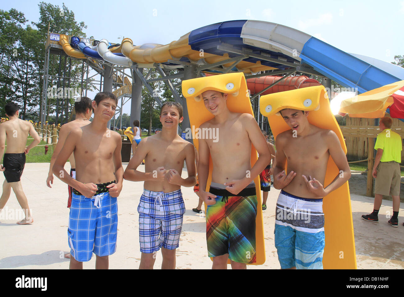 July 19, 2013 - U.S. - Friends Ryan Moore, Tyler Sessa, a friend and ...