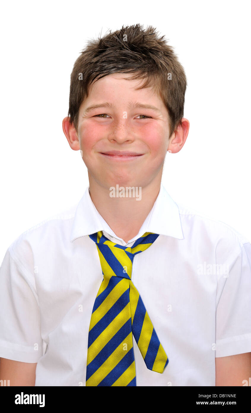 Young School Boy Smiling Stock Photo - Alamy