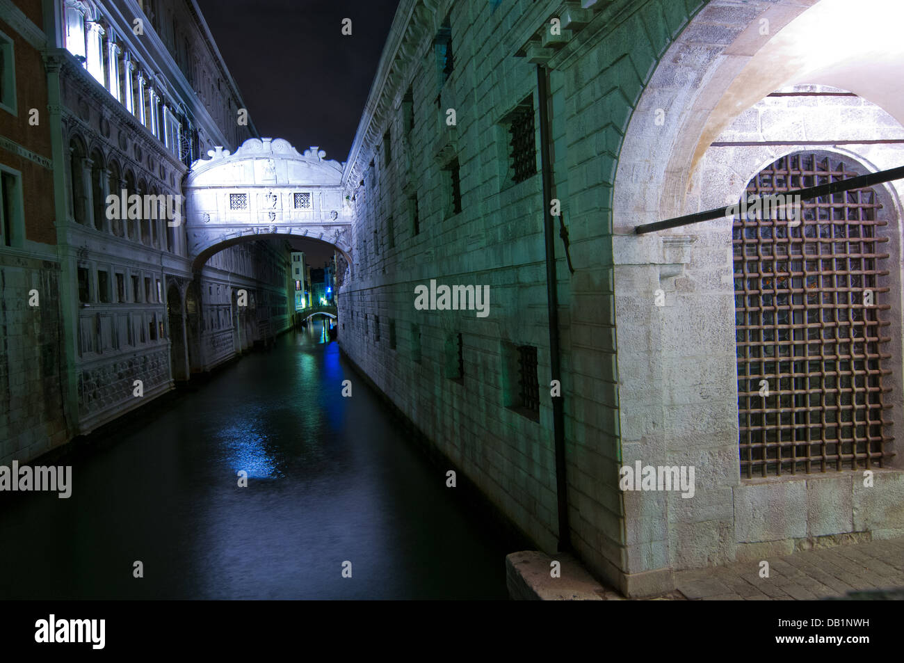 Venice Italy "ponte dei sospiri " sight bridge unusual view Stock Photo ...