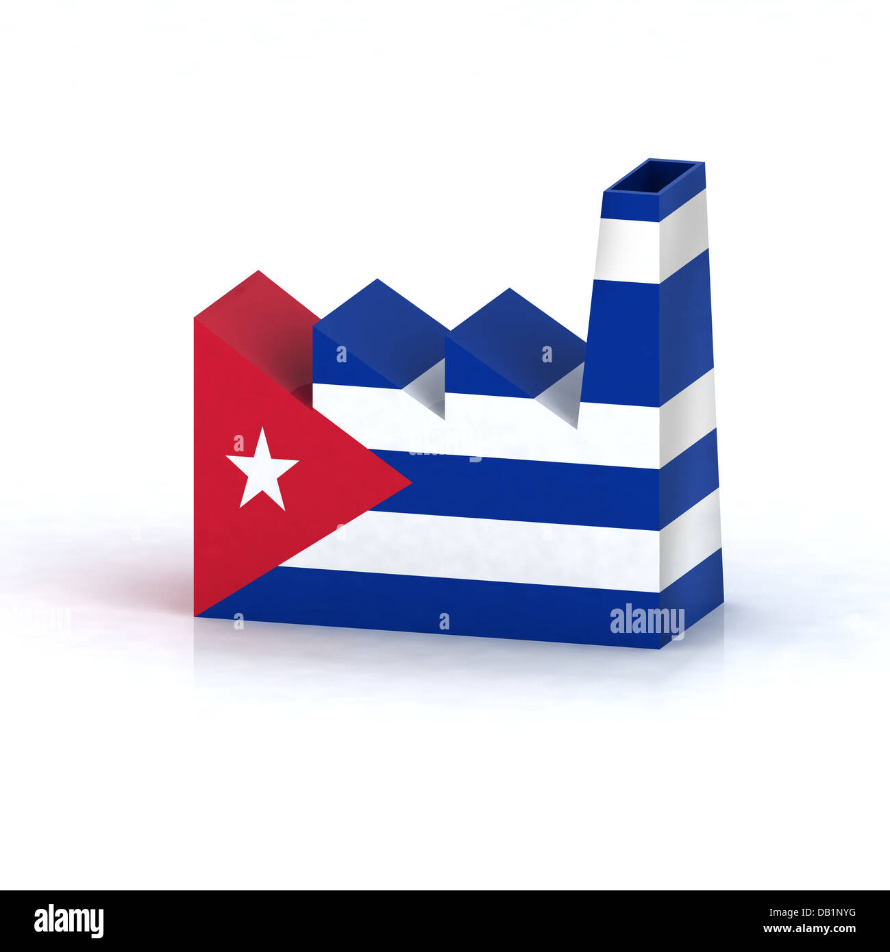cuban factory concept 3d illustration Stock Photo - Alamy