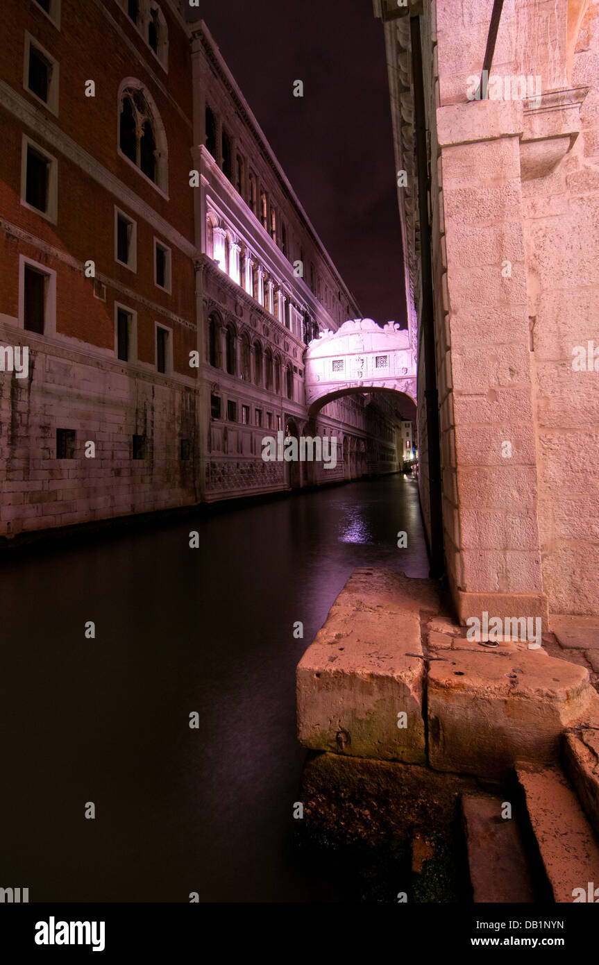 Venice Italy "ponte dei sospiri " sight bridge unusual view Stock Photo ...
