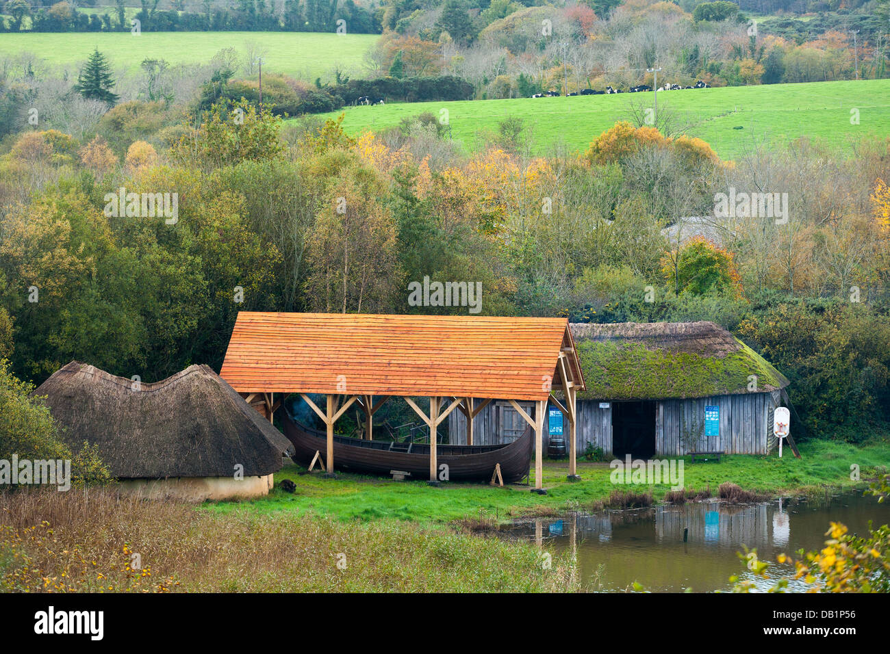 A viking ship and house reconstructed for visitors at The Irish ...
