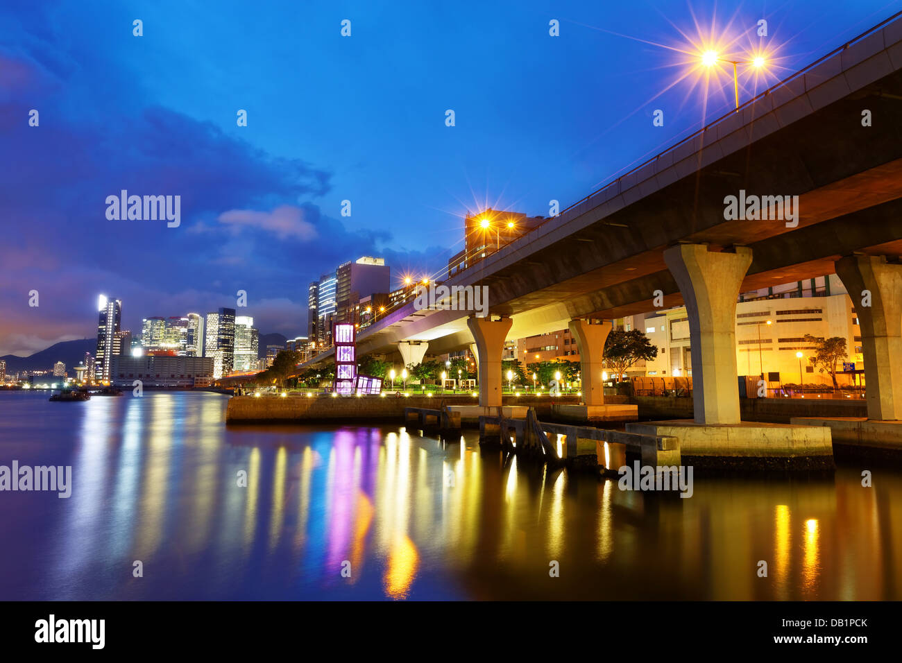 downtown city night Stock Photo - Alamy
