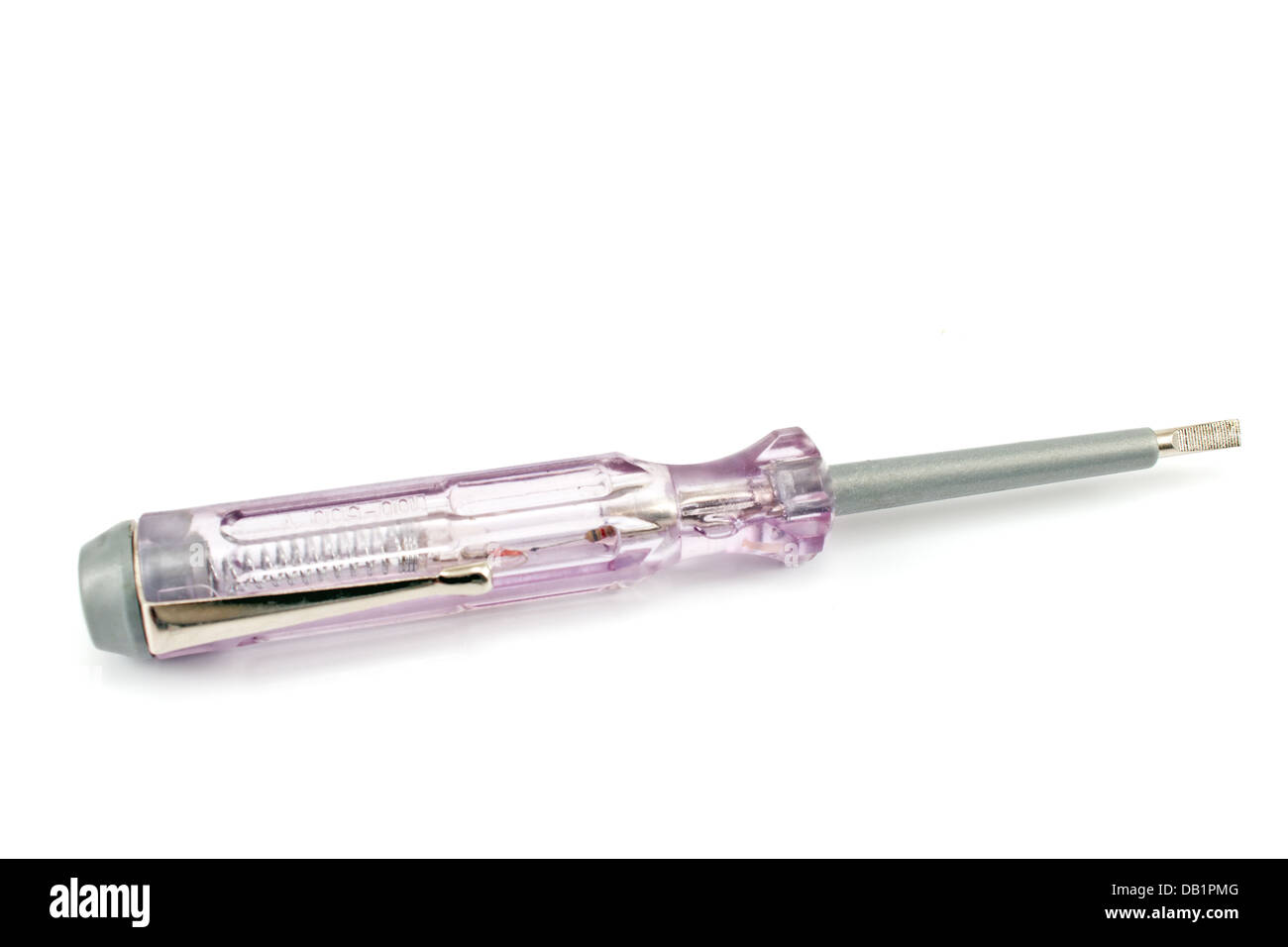 Electrical tester isolated on the white Stock Photo - Alamy