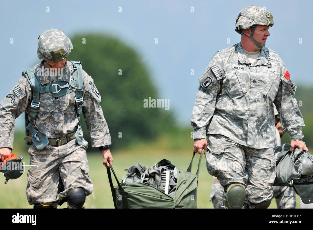 Paratroopers from the 173rd Airborne Brigade Combat Team participated in a joint parachute ...