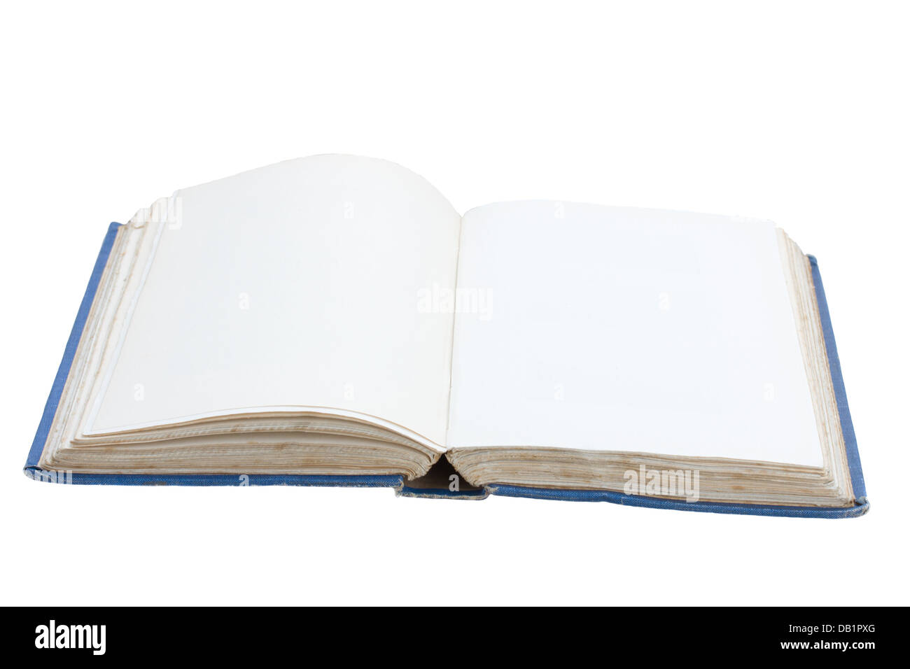 Old open empty book Stock Photo - Alamy