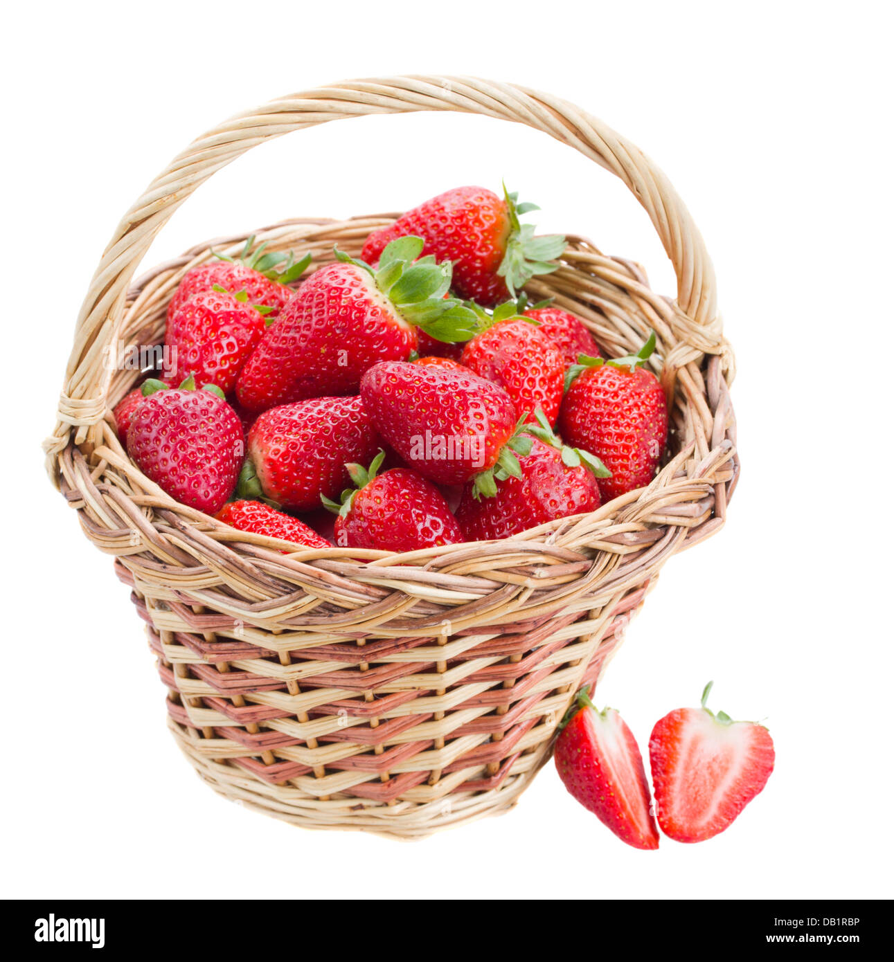 strawberry in basket Stock Photo - Alamy