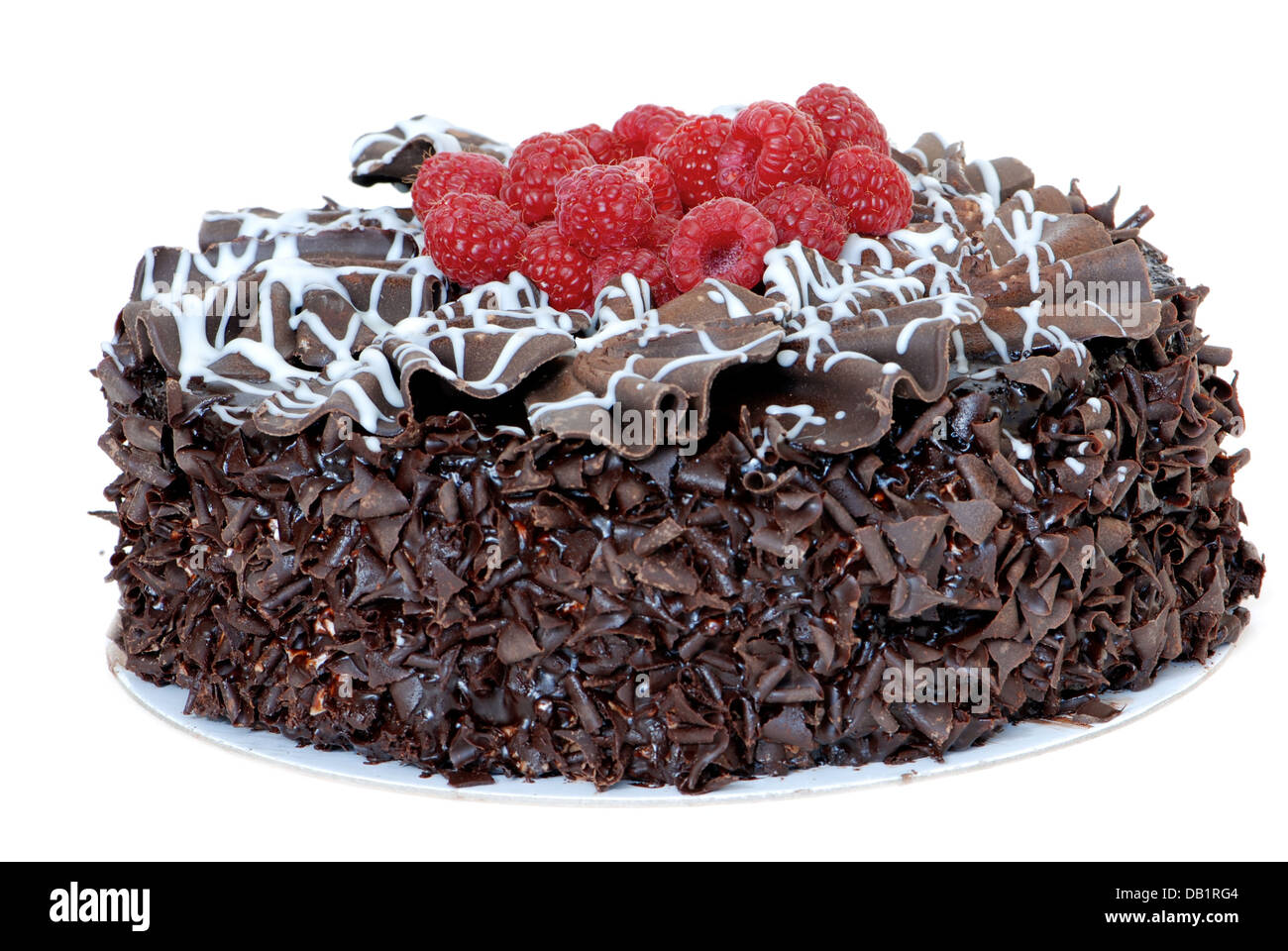 Chocolate raspberry cake Stock Photo - Alamy