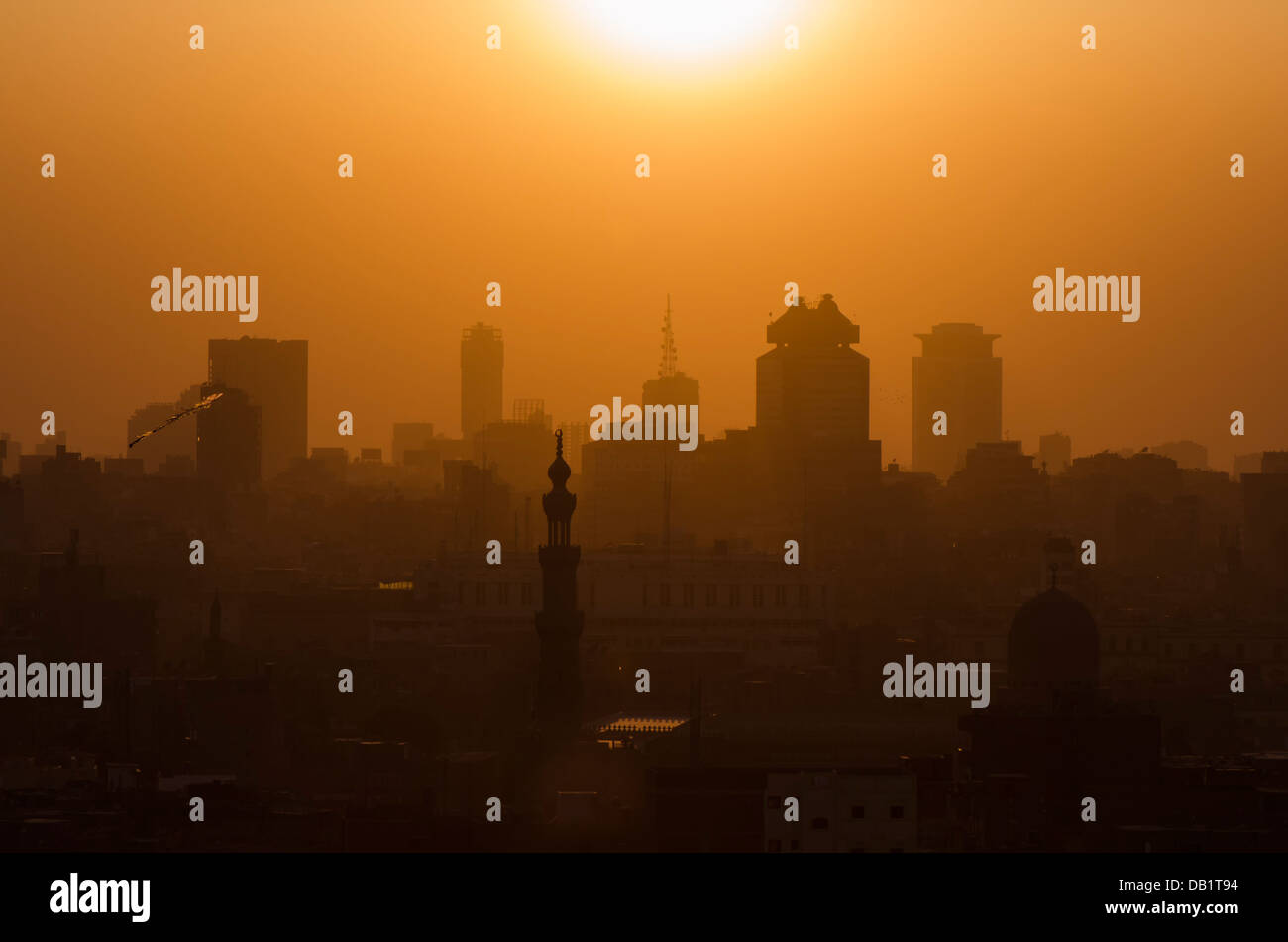 Sunset over Cairo Stock Photo - Alamy