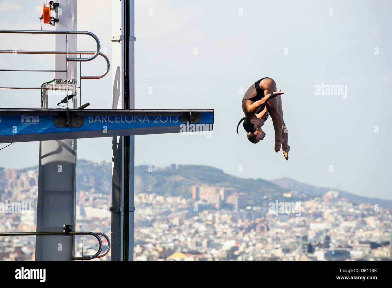 Barcelona, Spain. 22nd July, 2013. Eventual Silver medallists Meaghan ...