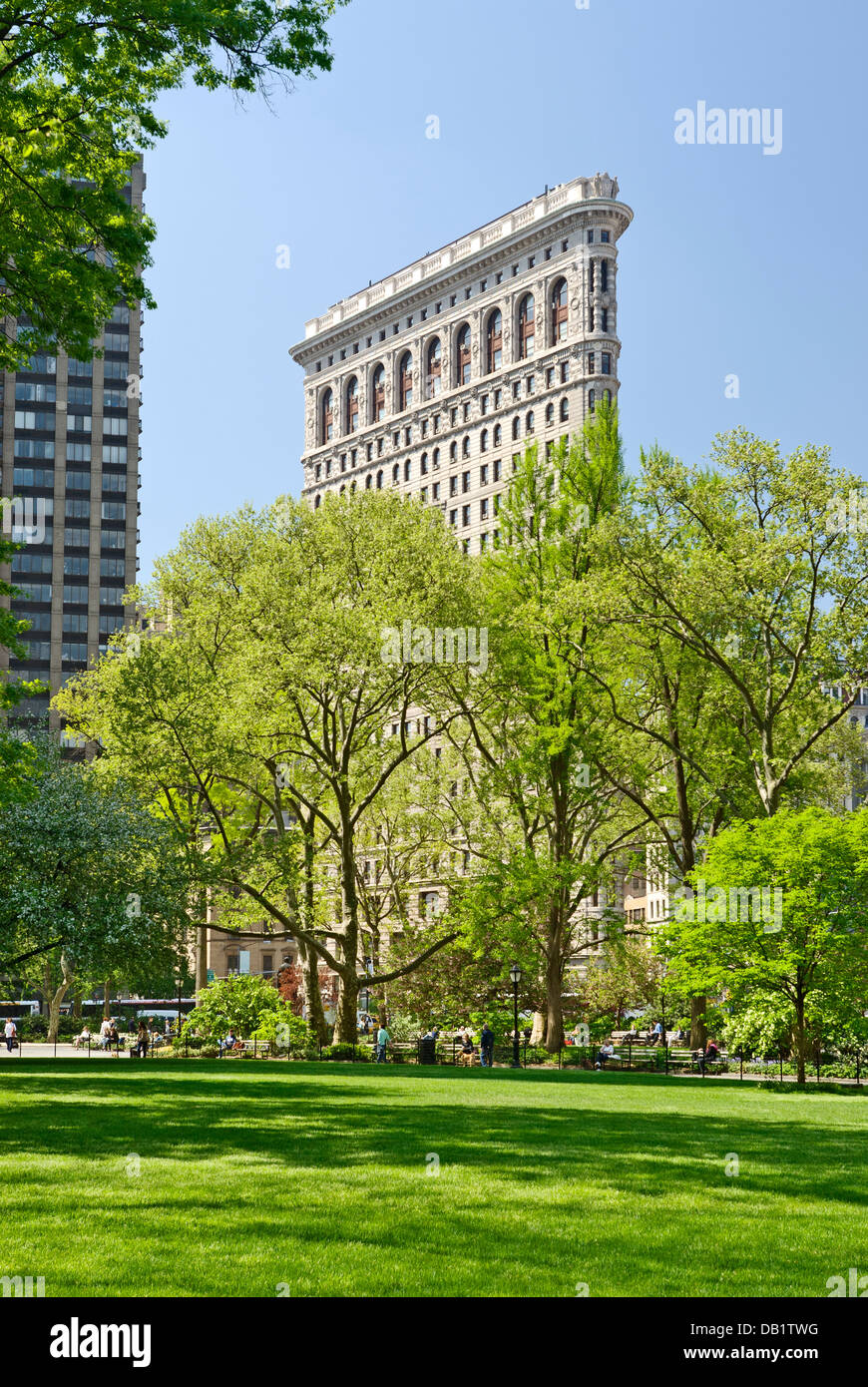 The Flatiron Building and Madison Square Park, Manhattan, New York City ...