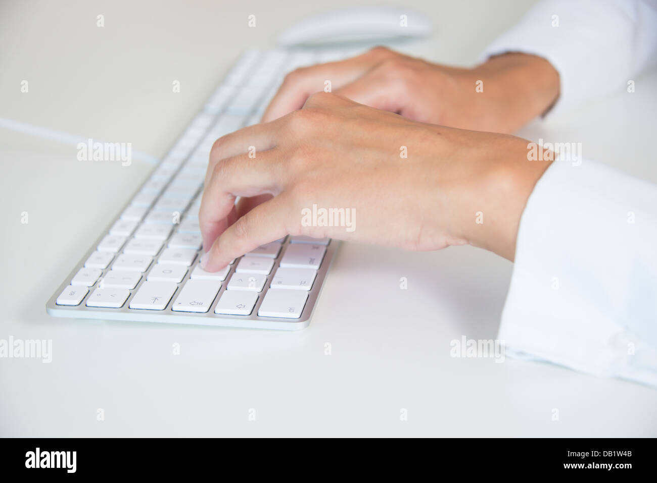 Typing on keyboard woman hands hi-res stock photography and images - Alamy