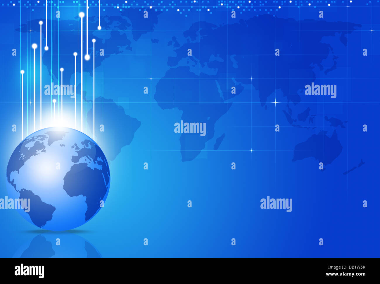 technology digital global business blue concept background Stock Photo ...