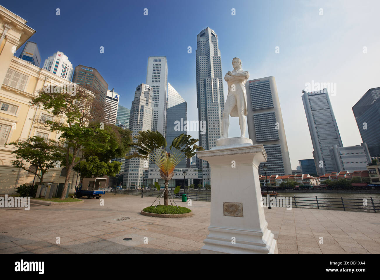 Singapore raffles landing hi-res stock photography and images - Alamy
