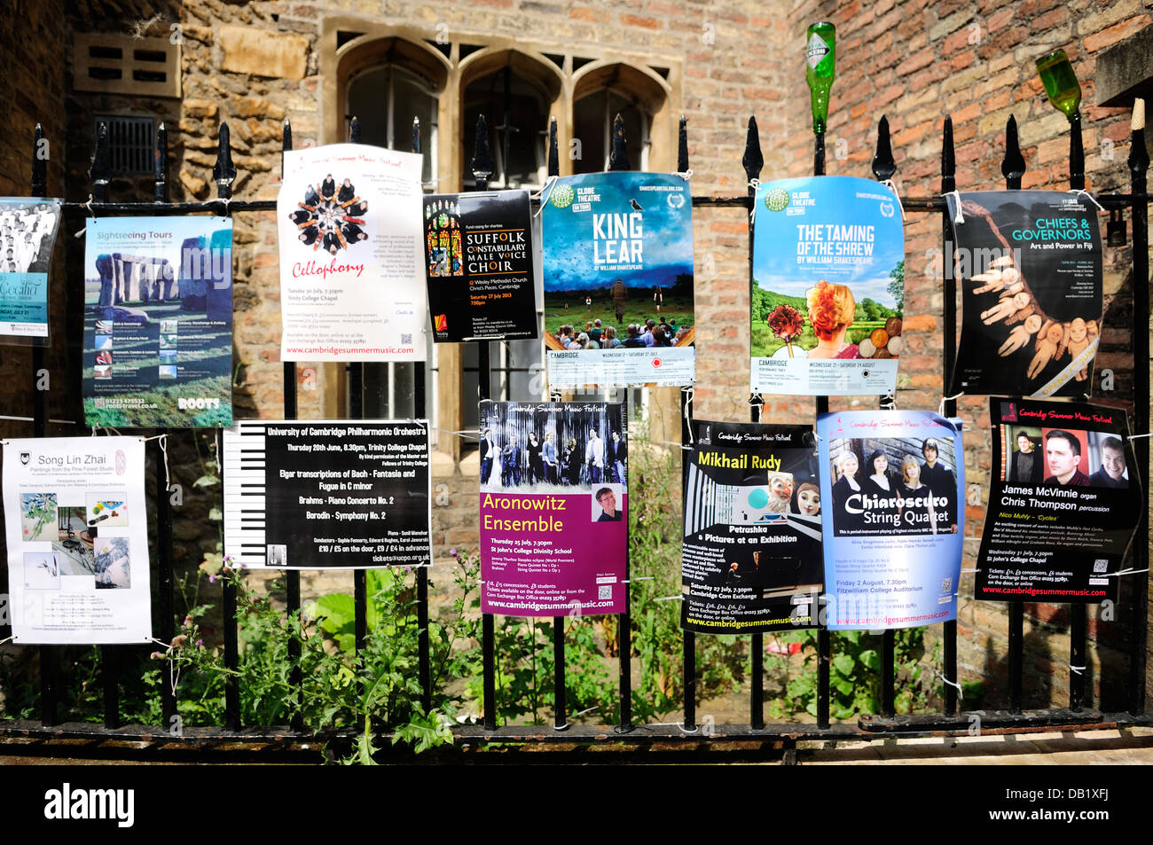 Cambridge University,Poster Advertising Stock Photo - Alamy