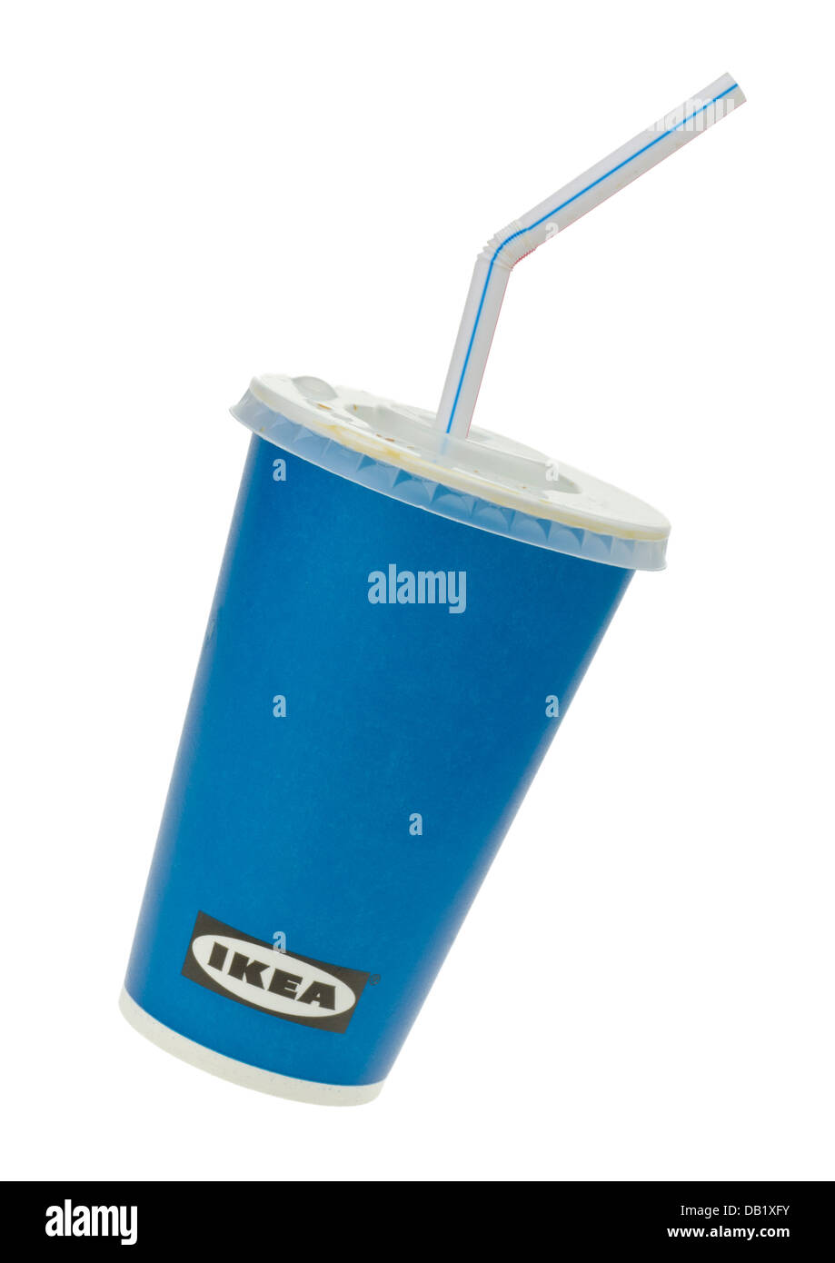 Cup of Ikea Fizzy Cola Drink with Straw Stock Photo - Alamy