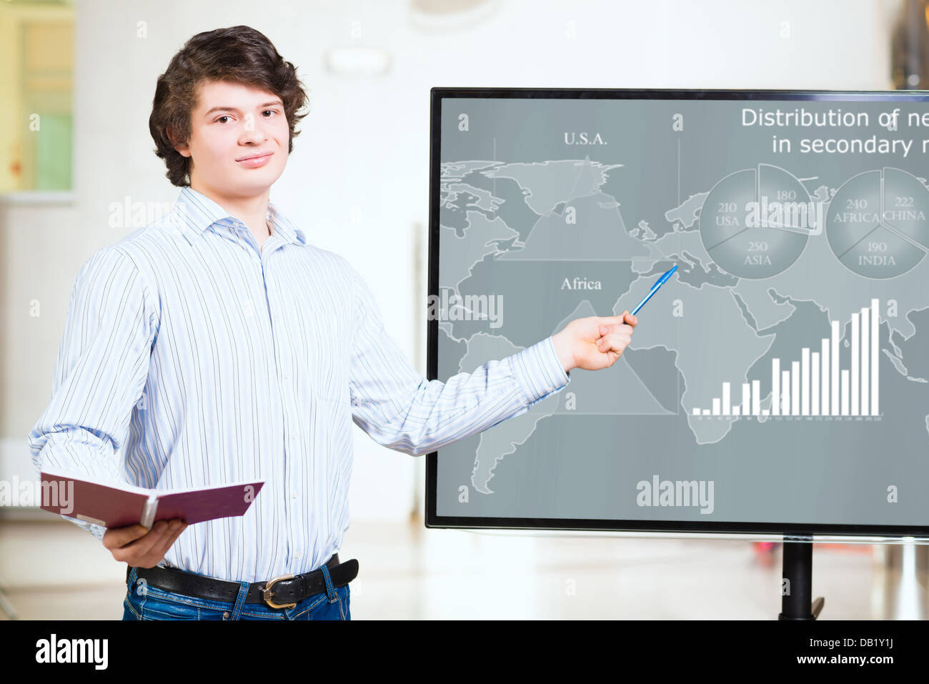 Man conference presentation monitor hi-res stock photography and images ...