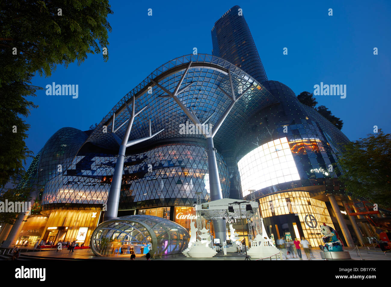 ION Orchard shopping mall at night, Orchard Road, Singapore Stock Photo ...