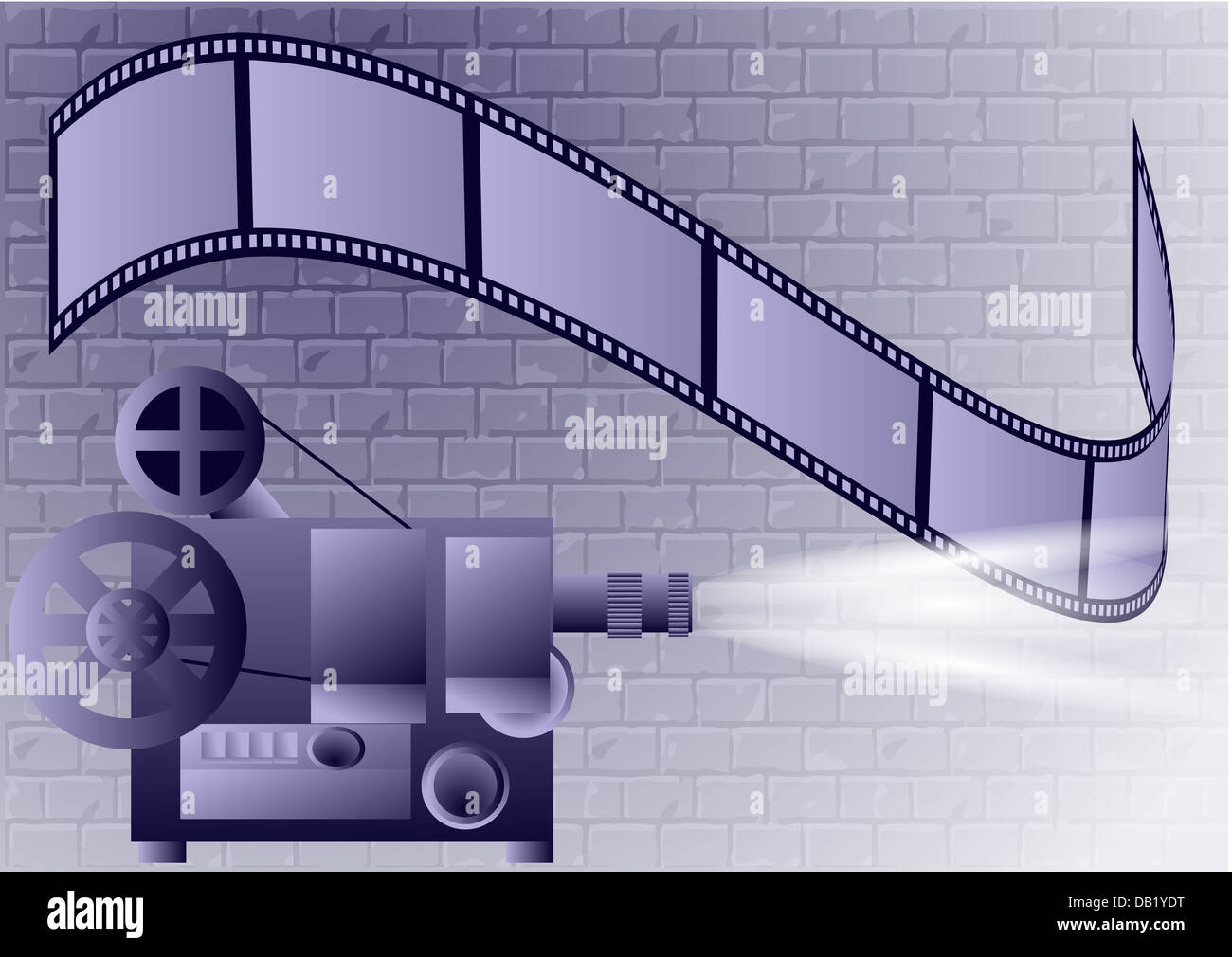 Old movie projector showing film hi-res stock photography and images ...