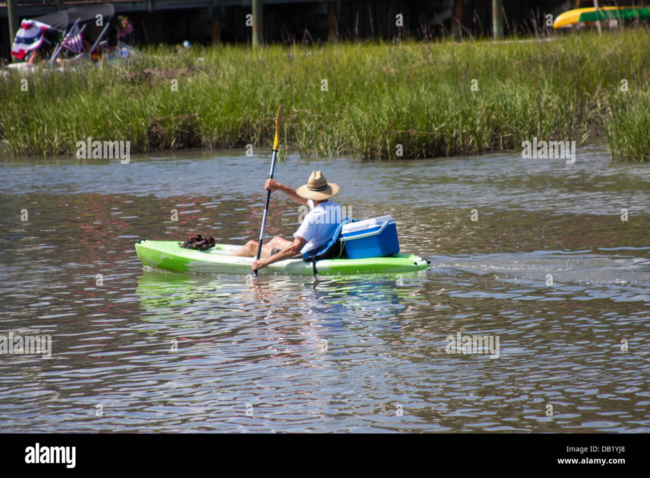 People Kayaking In The Ocean Stock Photo - Alamy