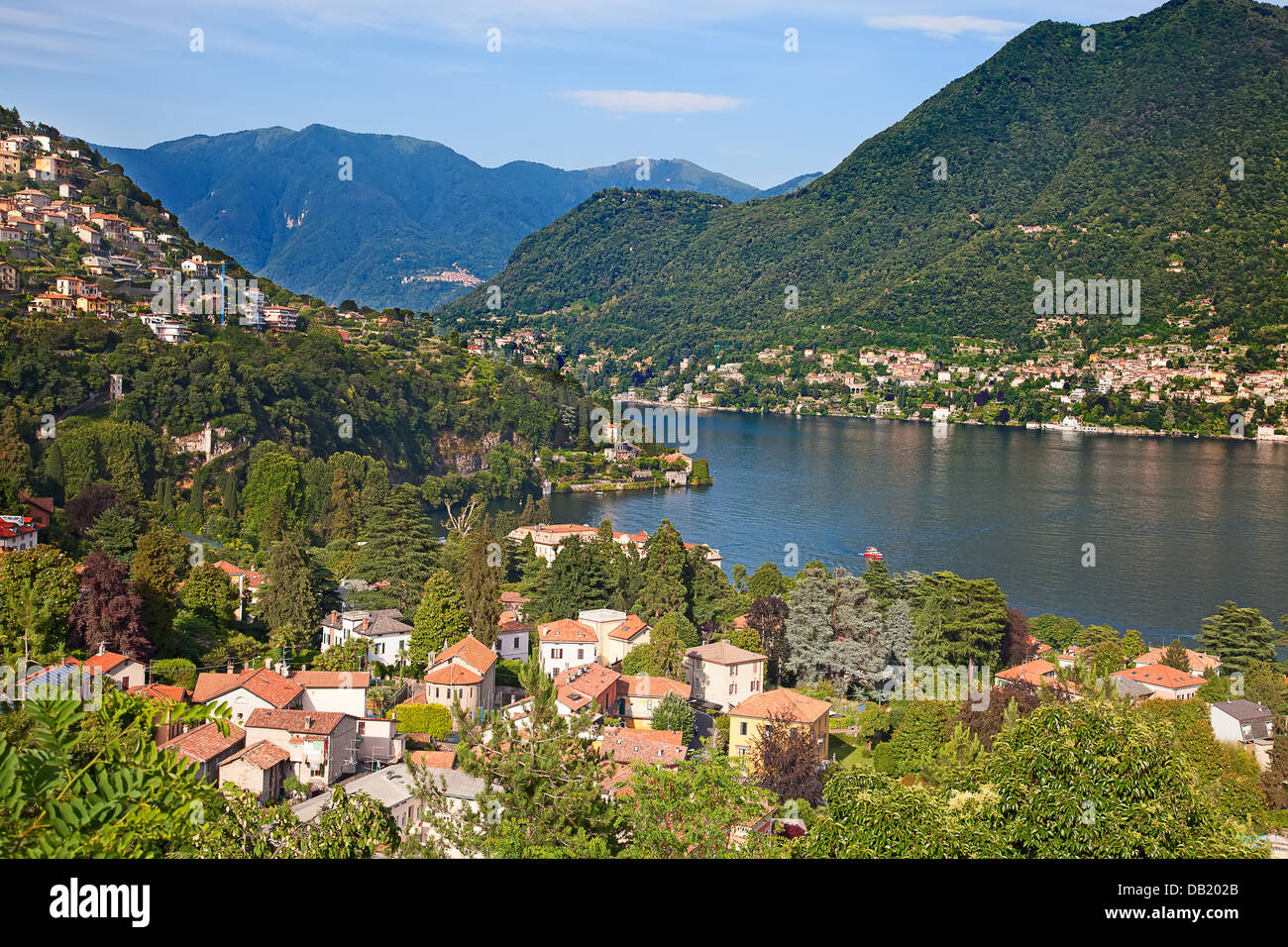 Panoramic view of Cernobbio town (Como lake, Italy Stock Photo - Alamy