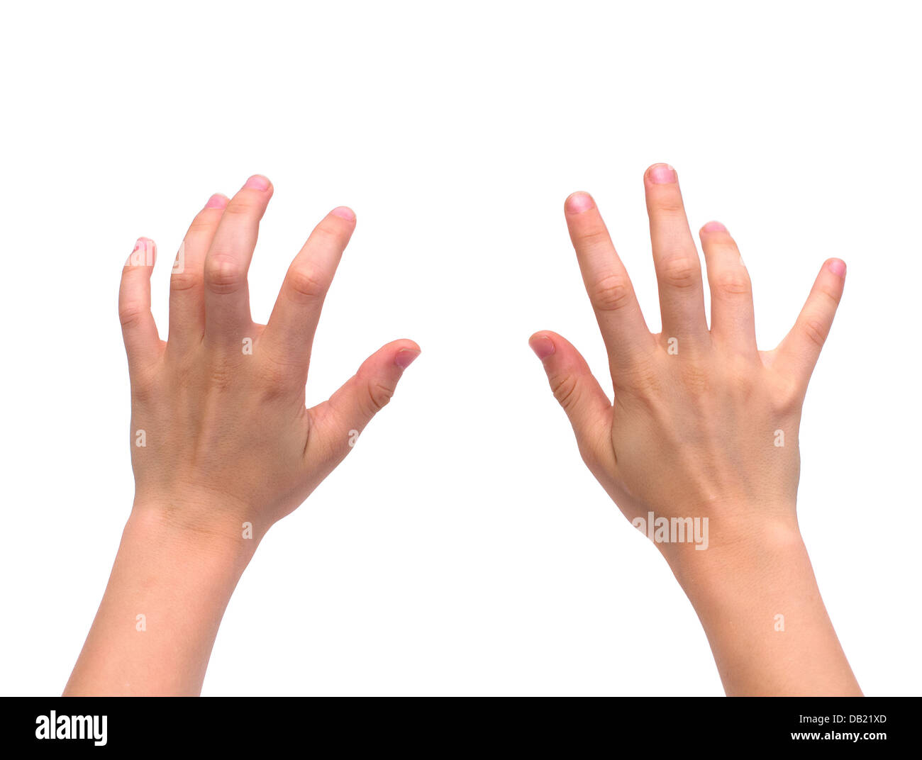 kid hands isolated over white Stock Photo - Alamy