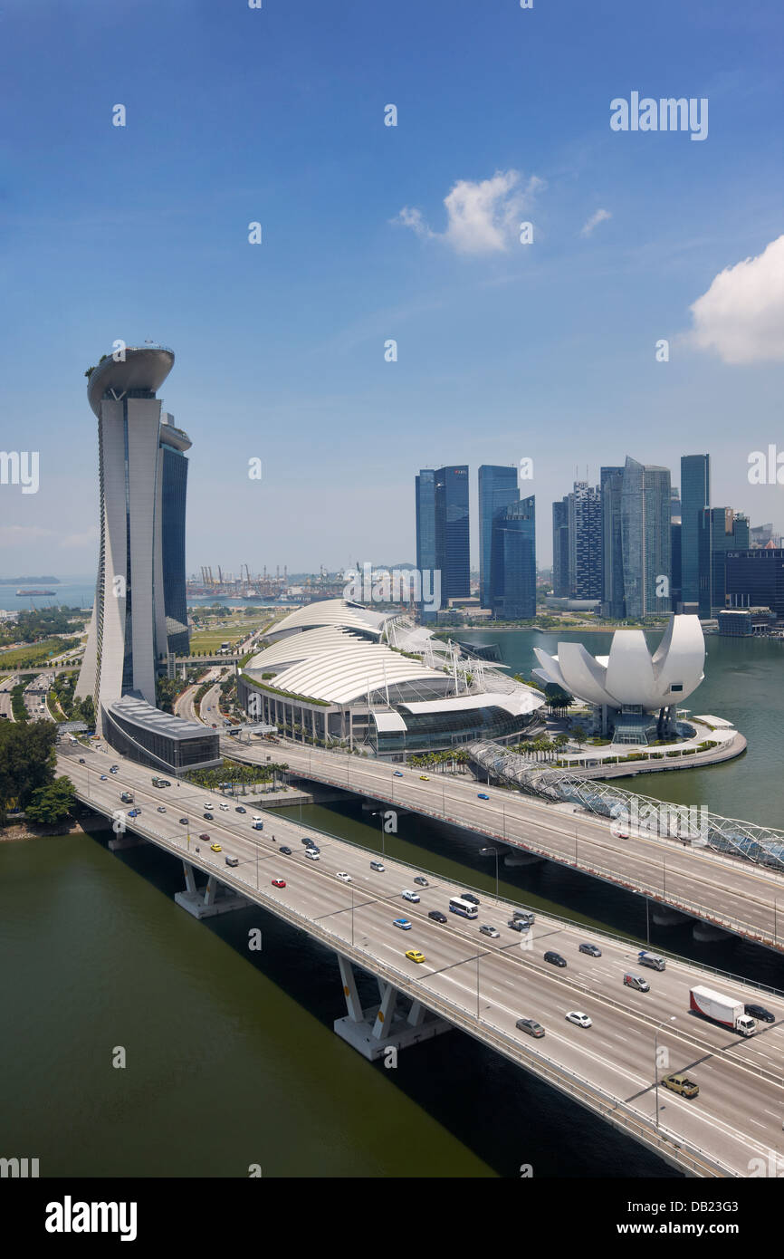 Elevated view of Marina Bay, Singapore Stock Photo - Alamy