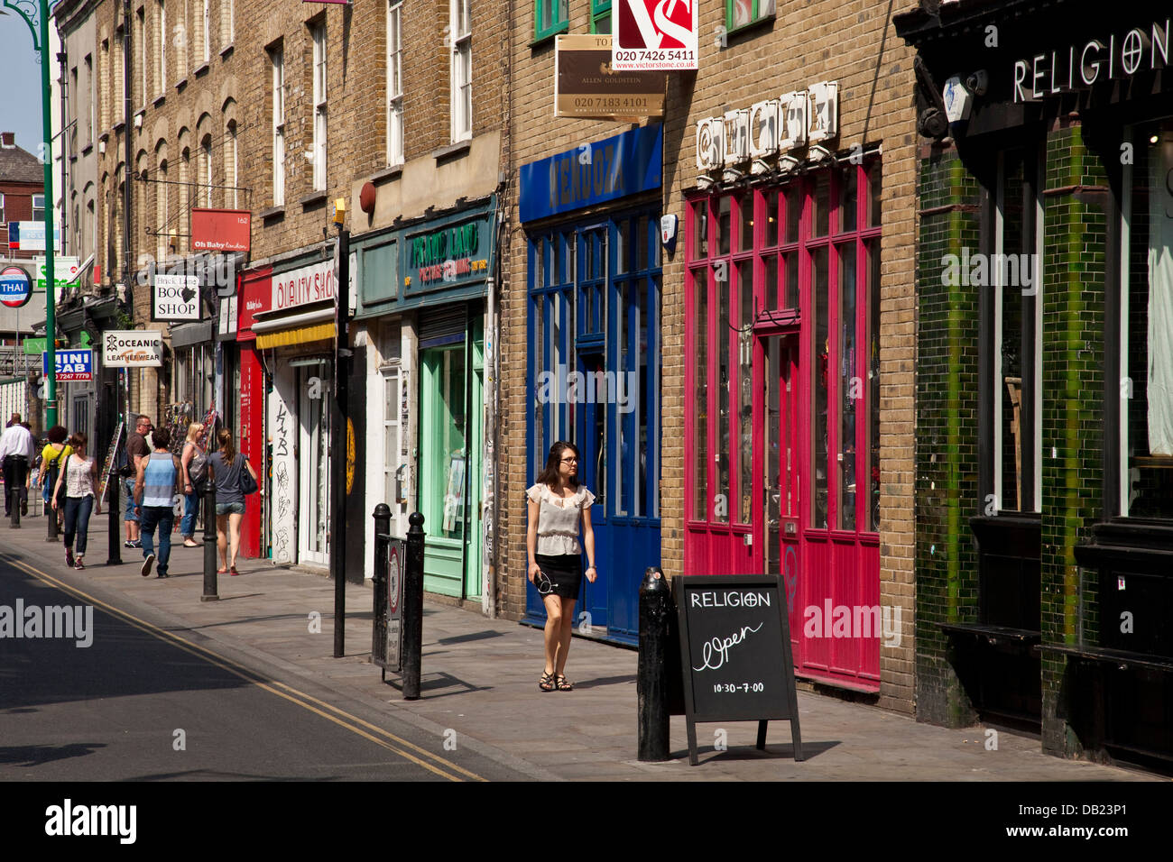 Shops, Brick Lane, Tower Hamlets, London, England Stock Photo - Alamy