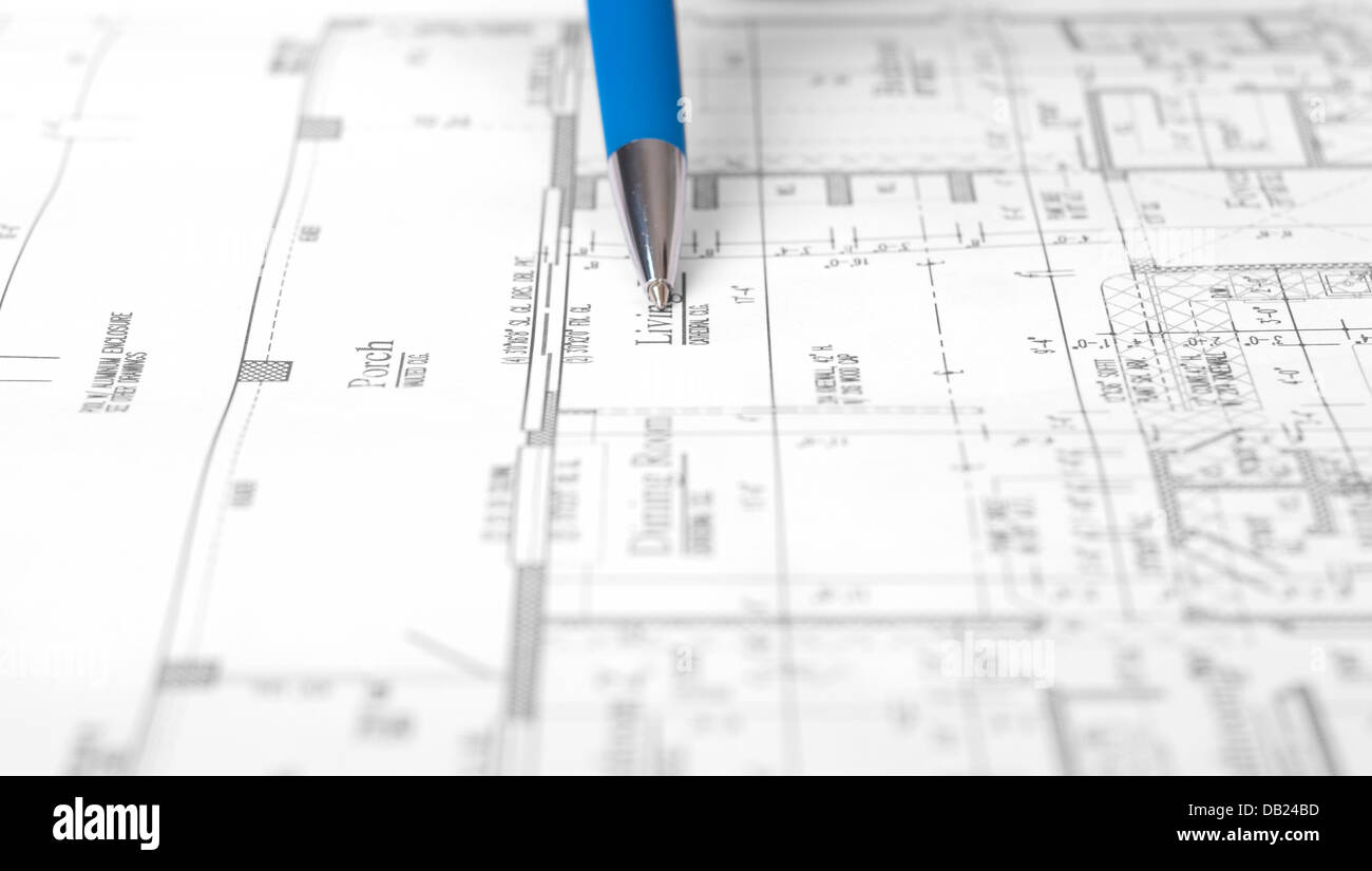 Modern house architecture pen plan hi-res stock photography and images ...