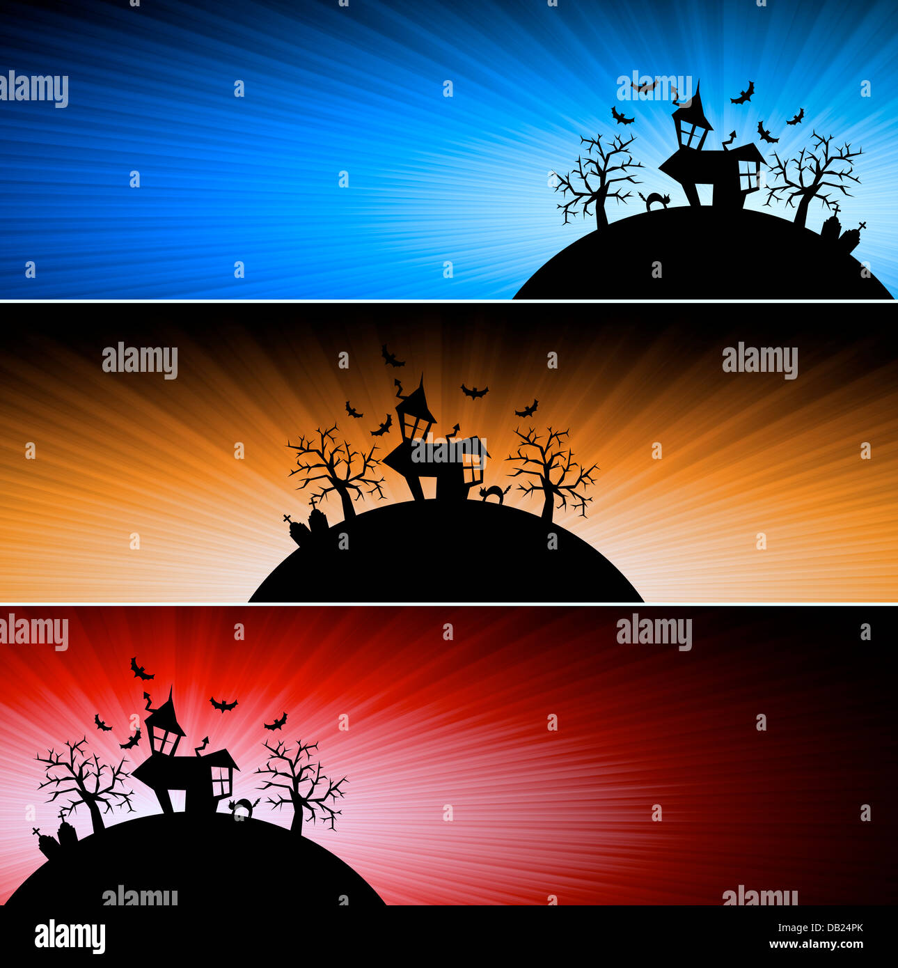 Halloween nightmare banner background Stock Photo - Alamy