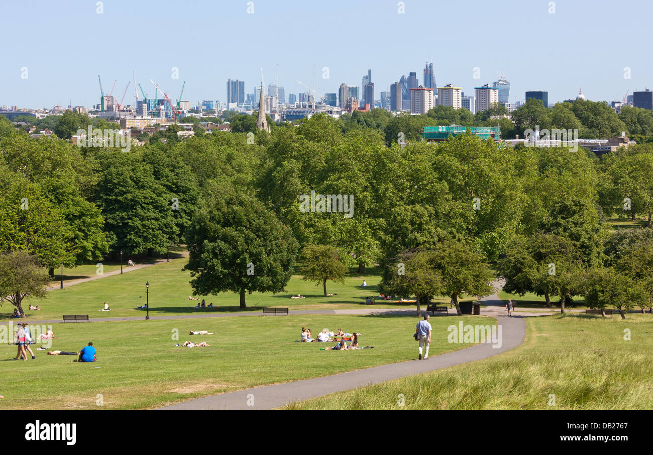 Primrose Hill In The Summer London UK Stock Photo - Alamy