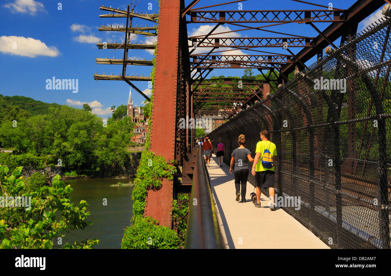 View From Appalachian Trail Potomac River Bridge, Harpers Ferry, West ...