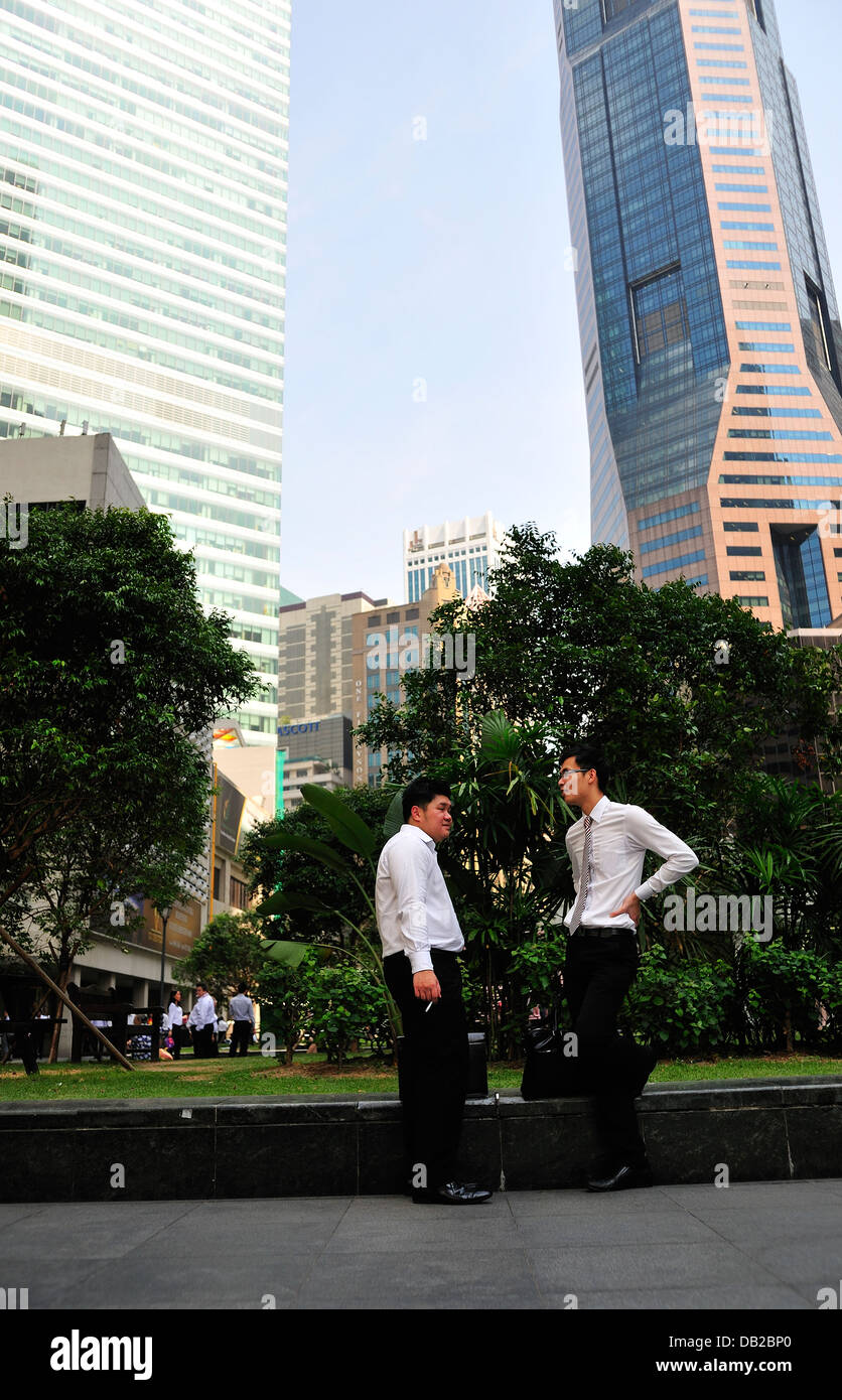 Raffles Place Singapore Stock Photo - Alamy