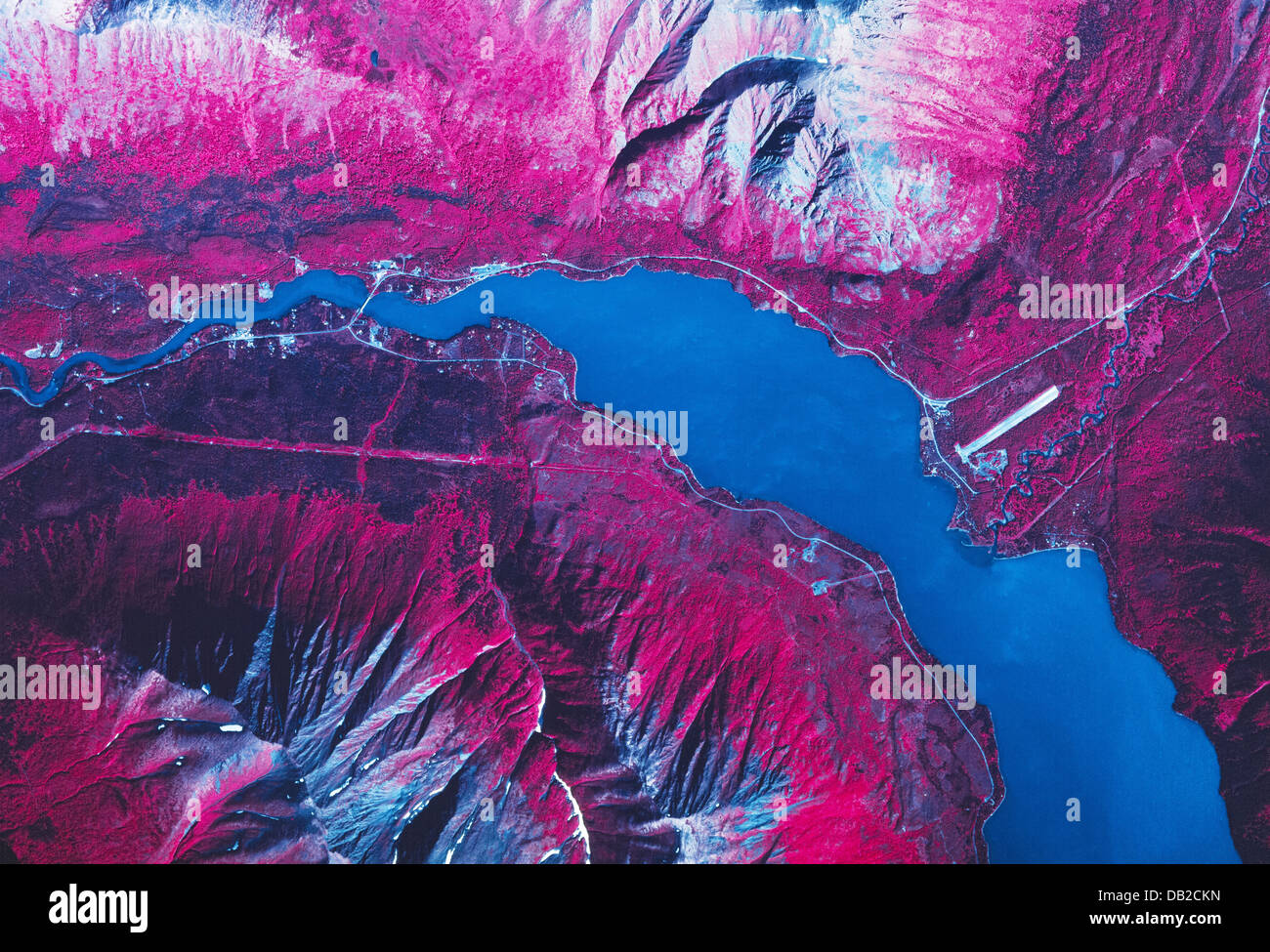 Alaska satellite map hi-res stock photography and images - Alamy