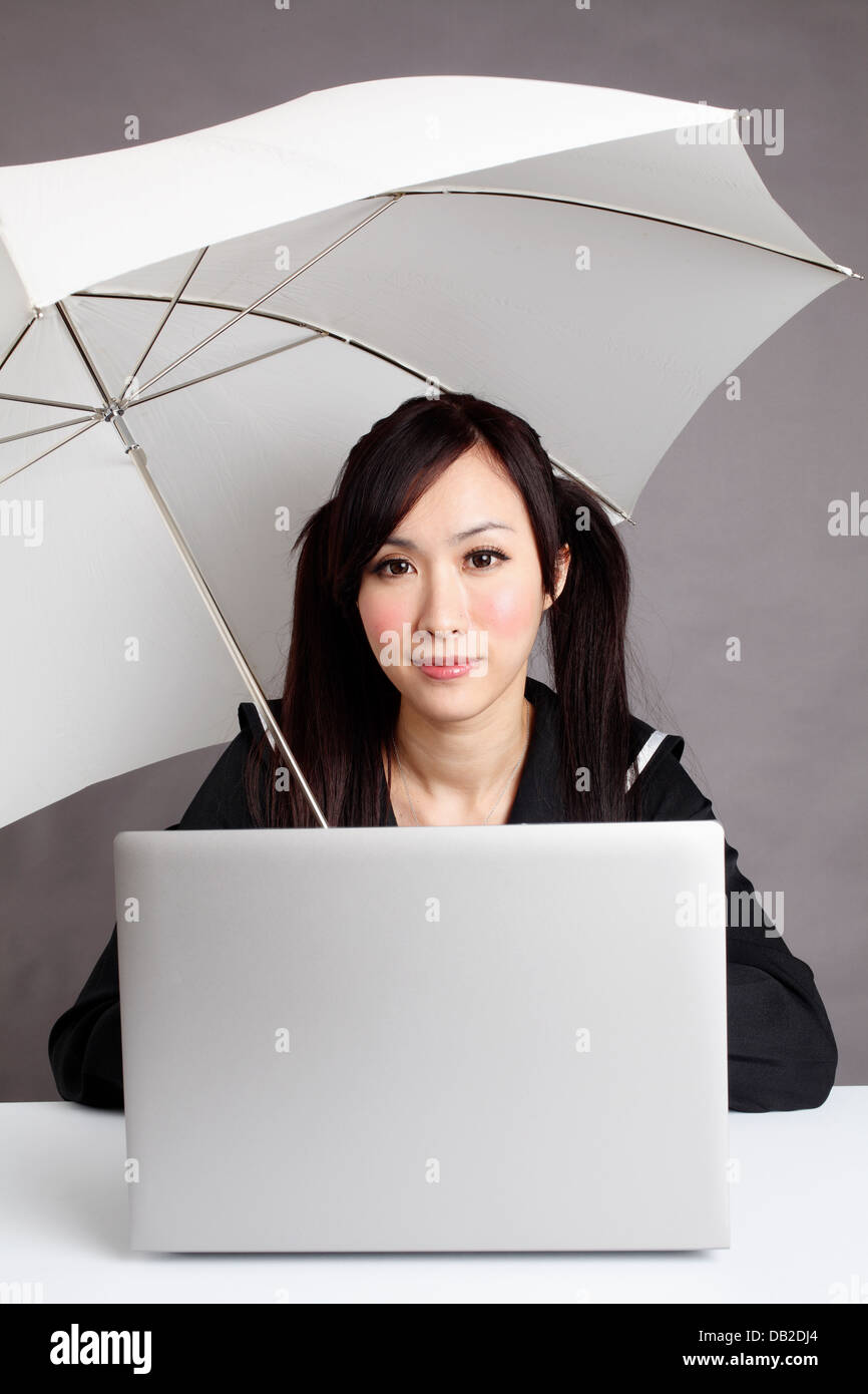 Computer school girl uniform hi-res stock photography and images - Alamy