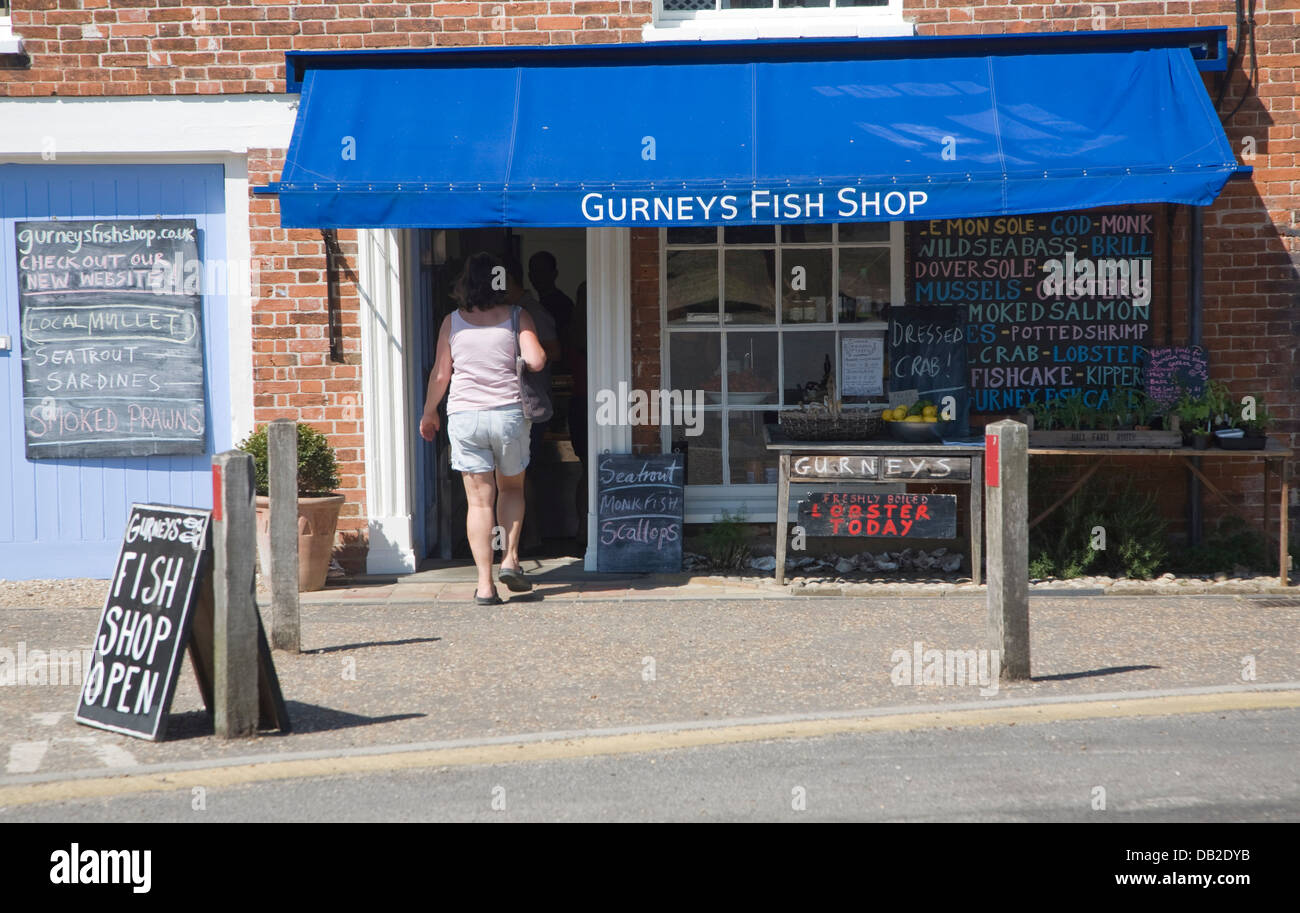 Gurneys fish shop Burnham Market, Norfolk, England Stock Photo - Alamy